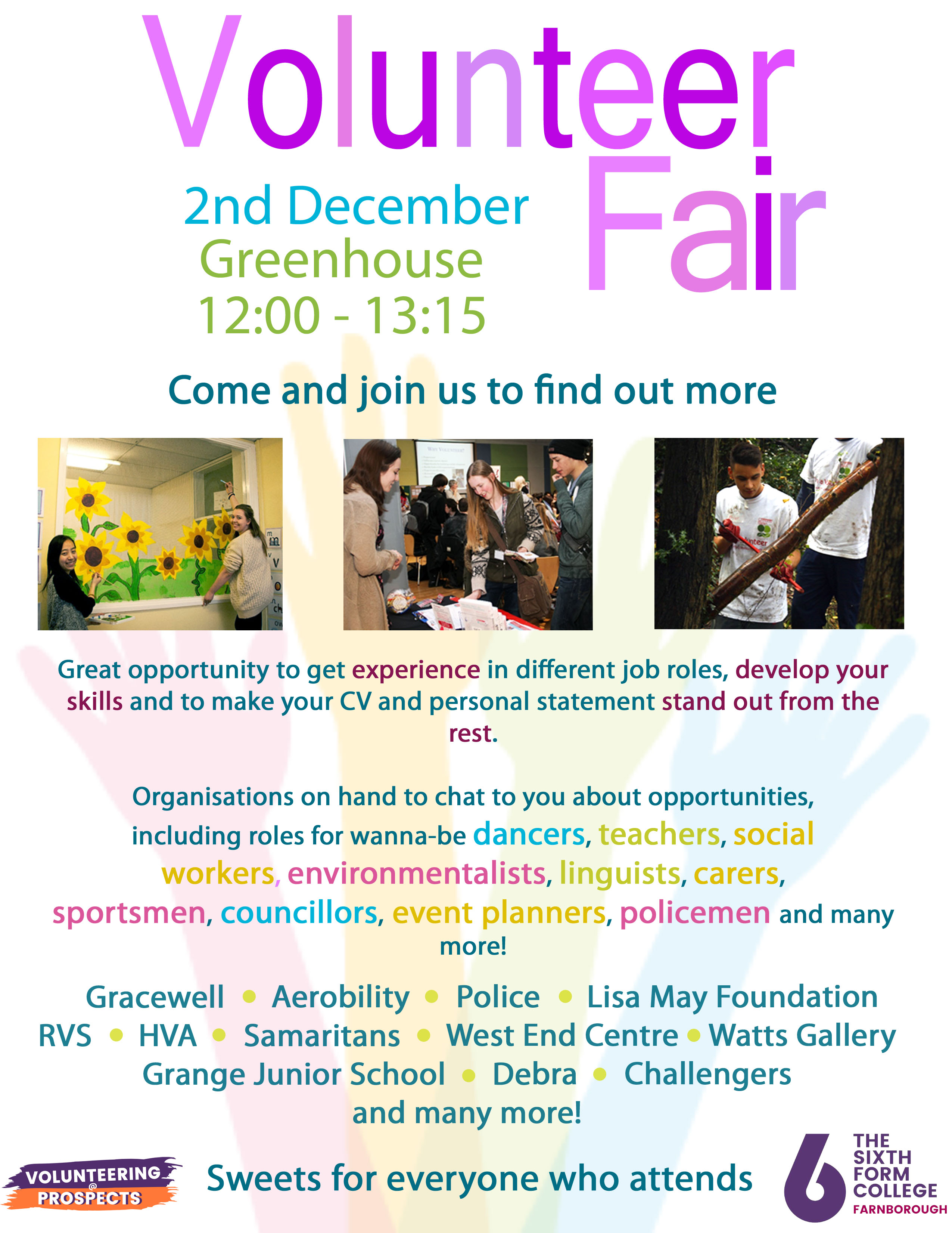Volunteer Fair - The Sixth Form College Farnborough